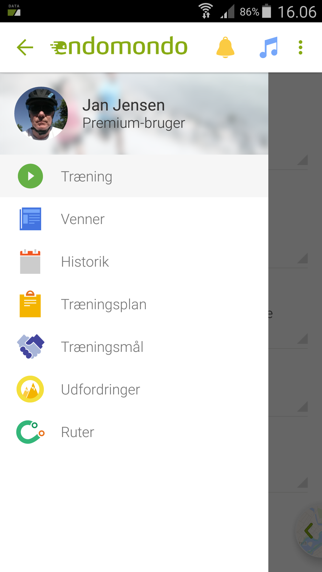 Garmin Connect eller Endomondo